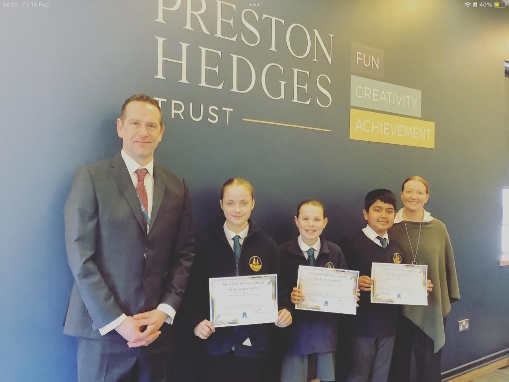 PHT Pupil Parliament – Preston Hedges Trust